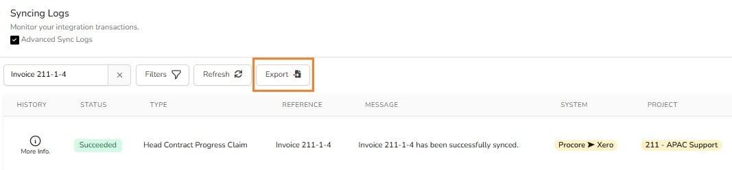 Smoothx Dashboard - Syncing Logs